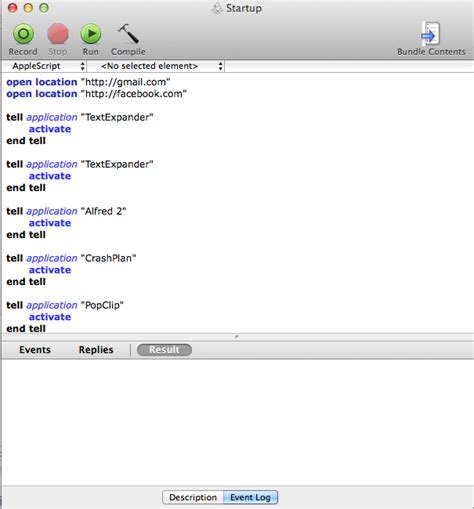 Using Applescript To Launch A Bunch Of Startup Applications