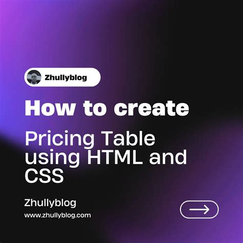 Agunrege Zhuliakho On Linkedin How To Create A Pricing Table Using Html And Css
