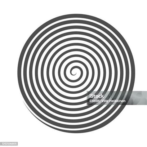 플랫 스타일 라인 나선형 모양 실루엣 벡터 일러스트 이미지입니다 흰색 배경에 격리 소용돌이 소용돌이 로고 기호입니다 소용돌이 모양에 대한 스톡 벡터 아트 및 기타 이미지