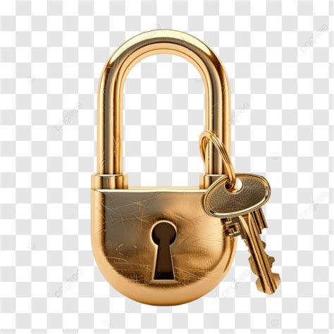 Luxurious Golden Lock And Key Graphic Design Clipart Lock Symbol Png