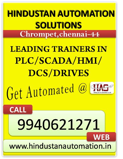 Plc Training In Chennai Scada Training In Chennai Dcs Training In Chennai