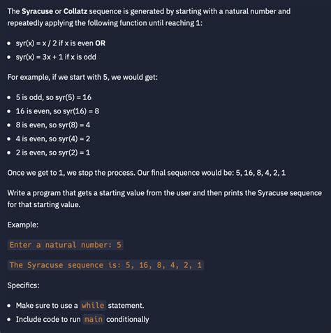 solved the syracuse or collatz sequence is generated by