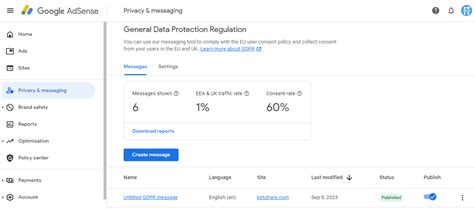 Mengatur Gdpr Message Di Adsense Ketutrare
