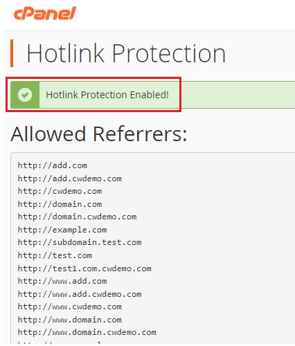 What Is Hotlink Protection How To Enable It In CPanel