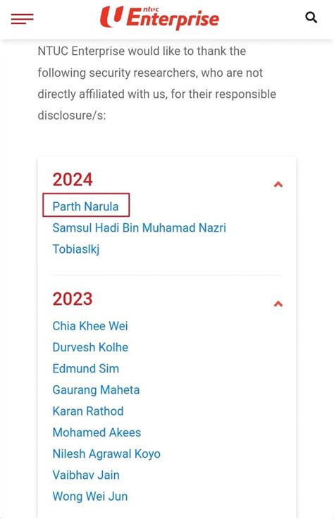 parth narula on linkedin halloffame bugbounty bughunting bughunter