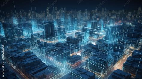 Digital Twin Simulation Powered By Ai Stock Illustration Adobe Stock