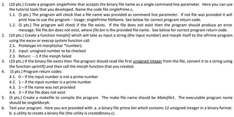 1 10 Pts Create A Program Singleprime That