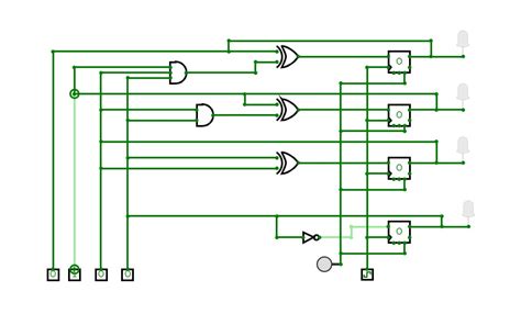 CircuitVerse 4 Bit Synchronous Counters