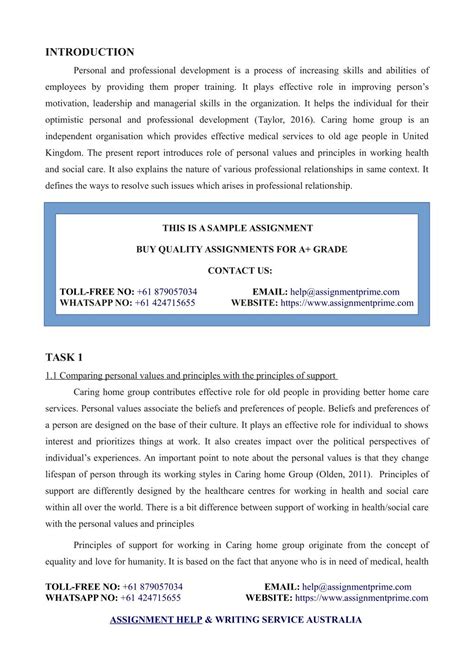 Ppt Personal And Professional Development Sample Assignment Powerpoint