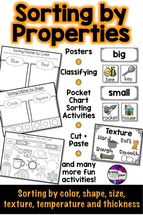 Sorting Objects Into Categories Activities By Attributes Size Color Shape Weight First Grade