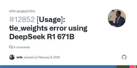 Usage Tieweights Error Using Deepseek R1 671b · Issue 12852 · Vllm
