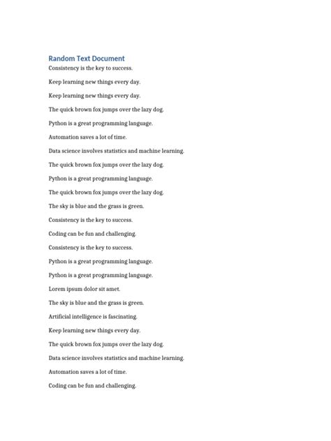 Random Text Example 20 Pdf