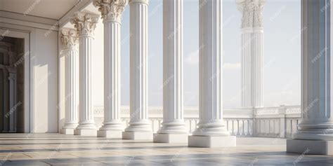 Premium Photo Ai Generated Ai Generative White Collonade Architecture Landmark Design Exterior