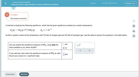Solved Kinetics And Equilibrium Using The Small X