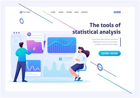 Premium Vector Young Entrepreneurs Testing Statistical Analysis Tools