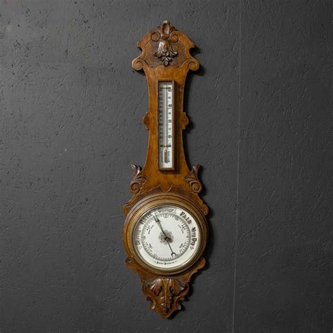 Edwardian Oak Barometer