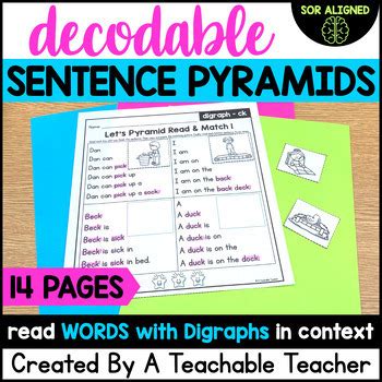 Reading Simple Digraph Sentences Decodable Pyramids For Fluency