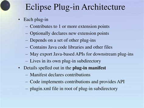 Ppt Developing An Eclipse Plug In Powerpoint Presentation Free Download Id3315975