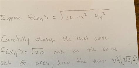 Solved Suppose F X Y 36−x2−4y2 Carcfully Slketch The Level