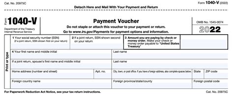 2023 Form 1040 V Printable Forms Free Online