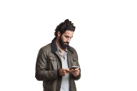 Man Using Phone Portrait Adult Free Photo Rawpixel