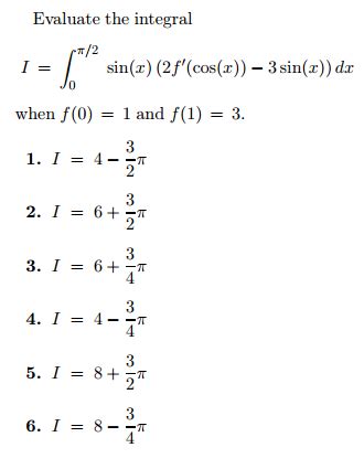 Solved Evaluate The Integral I Integrate Pi 2 0 Sin X Chegg Com
