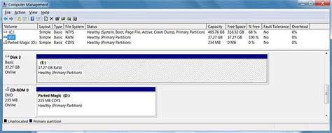 the volume does not contain a recognized file system raw file system