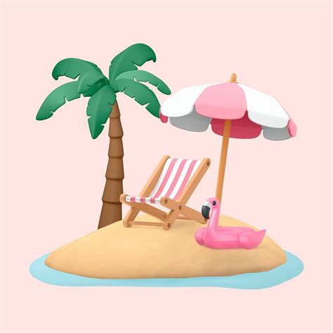 Pink Beach Umbrella Clip Art