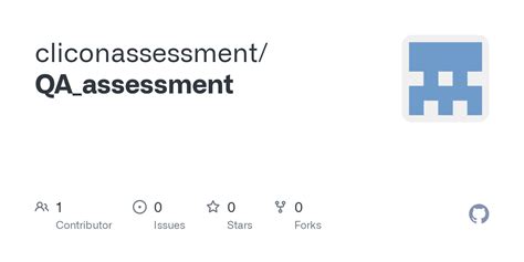 Github Cliconassessment Qa Assessment