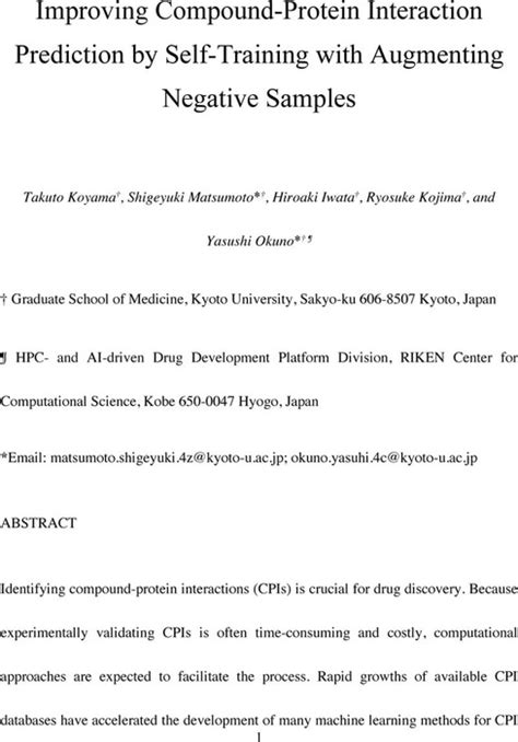 Improving Compound Protein Interaction Prediction By Self Training With Augmenting Negative