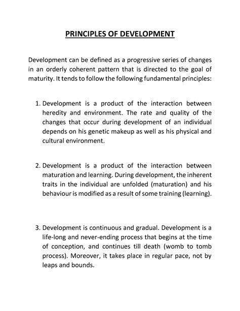 Principles Of Development Principles Of Development Development Can