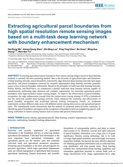 Pdf Extracting Agricultural Parcel Boundaries From High Spatial Resolution Remote Sensing