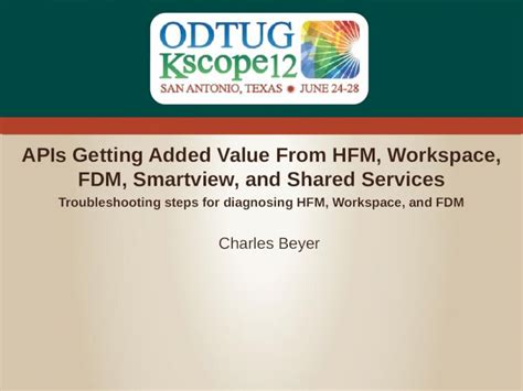 Pptx Hyperion Epm Apis Added Value From Hfm Workspace Fdm Smartview And Shared Services