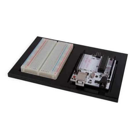 Arduino Uno 開発ボード用 ブレッドボード付き プロジェクトホルダ Robotshop