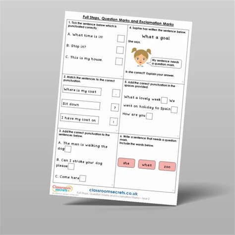 year 2 full stops question marks and exclamation marks prior learning