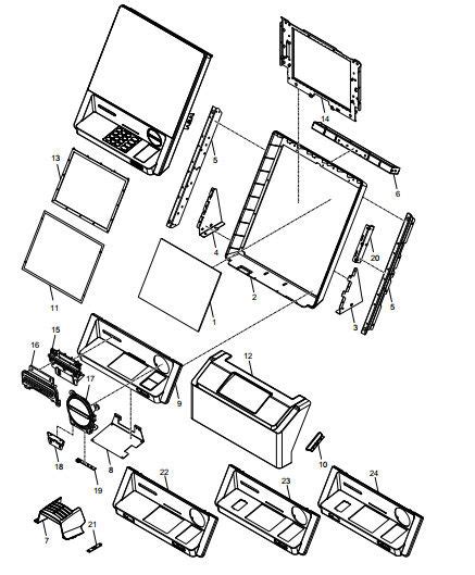 Fascia Assembly Atm Machine Parts