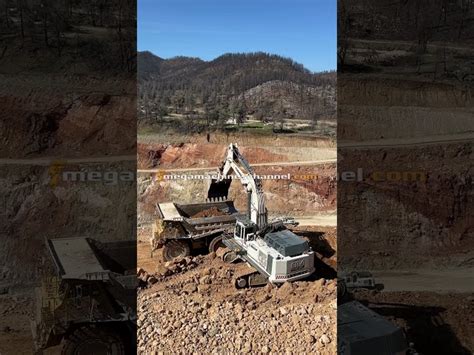 Liebherr Excavator Loading Materials ~