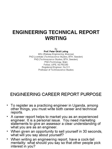 Engineering Technical Report Writing Format Coca Cola Download Free