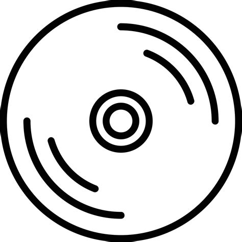 Compact Disk Vector Line Icon Vector Art At Vecteezy