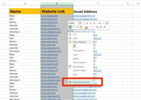 Remove Single And Multiple Hyperlinks In Excel Quickexcel