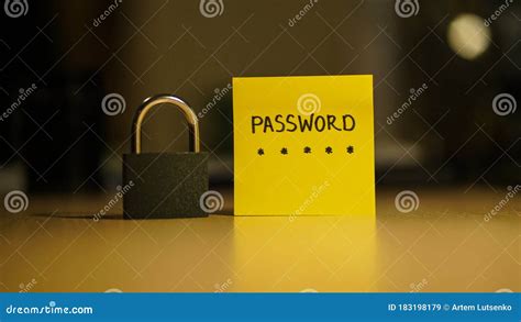 Secret Password Written On Paper Note On Background Login Access
