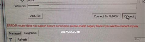 Solusi Untuk Pesan Error Ketika Login Pada Winbox Mikrotik Id