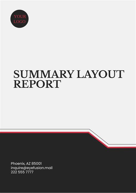 Free Procurement Summary Report Template To Edit Online