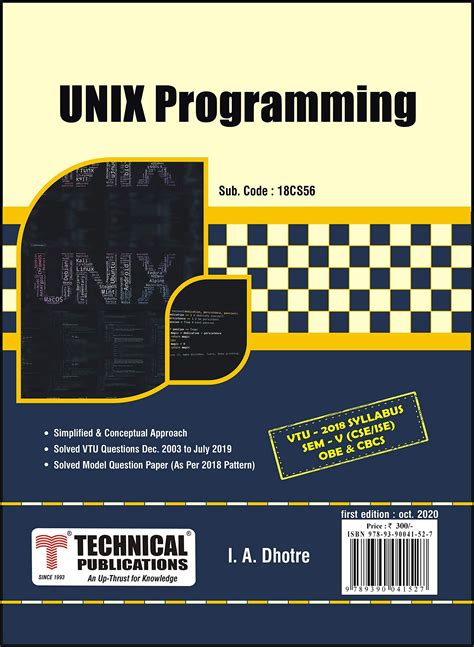 Unix Programming For Be Vtu Course 18 Obe And Cbcs V Cse 18cs56 Technical Publications