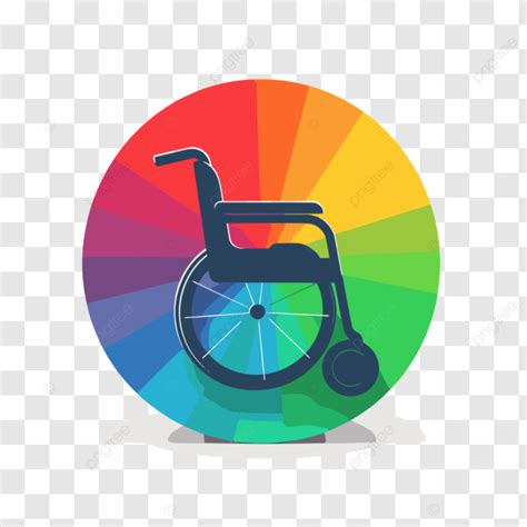 무지개 원 안의 휠체어 벡터 흰색 배경에 휠체어의 단순한 다채로운 아이콘 그림자 없음 작은 프레임 중앙 Png 일러스트 및 벡터 에 대한 무료 다운로드 Pngtree