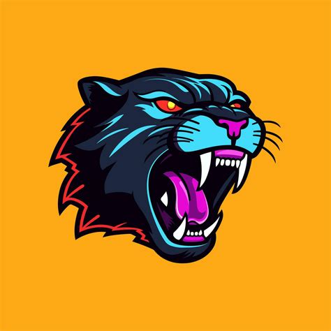 Howling Panther Head Vector Clip Art Illustration 25918979 Vector Art