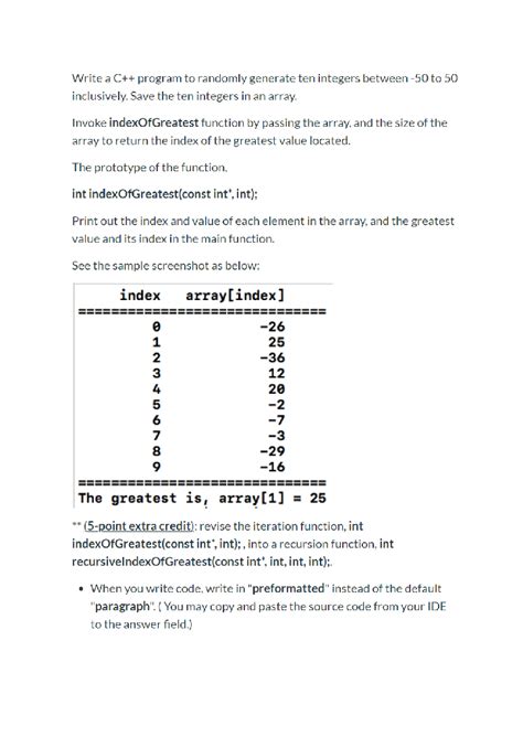 Solved Write A C Program To Randomly Generate Ten Integers