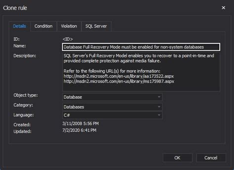 Sql Server Instance Health Check Creating Rules From Templates
