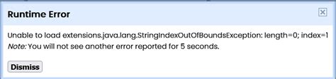 String Indexoutofbounds Exception While Using Extensions In Companion App 281 By Anke Bugs