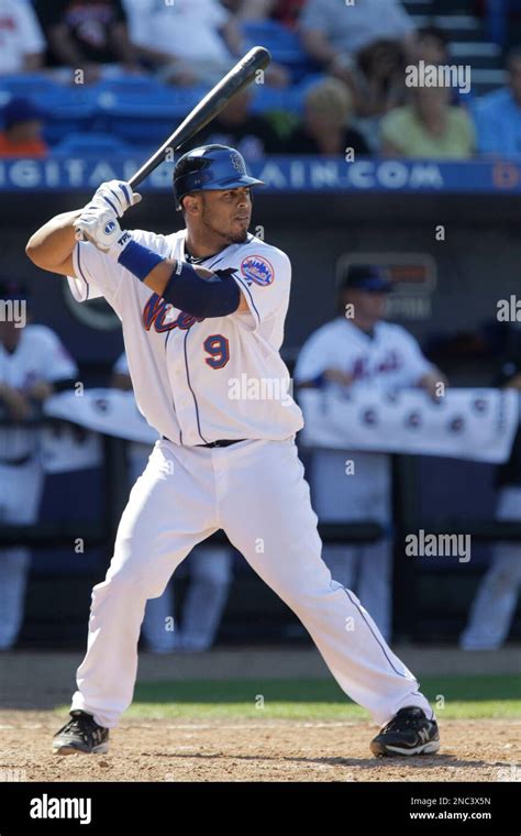 New York Mets Ronny Paulino 9 During A Spring Training Baseball Game
